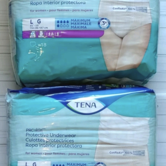 Tena | Other | Hold 4 Bettybooo13418 Packs Of Tena Proskin Incontinence ...